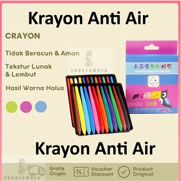 Jual Crayon Krayon Anti Air Mewarnai Pensil Warna Anti Kotor | Shopee ...