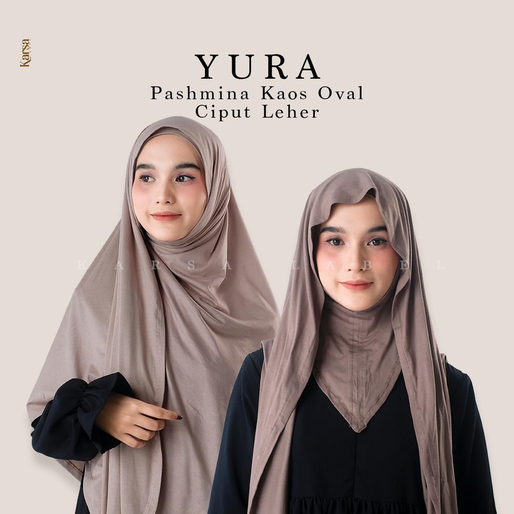 Jual YURA Pashmina Inner Leher Kaos Rayon by Karsa Label | Pashmina ...