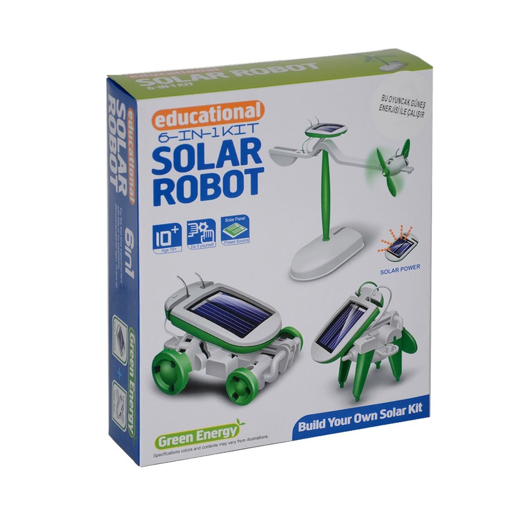 Jual 213D 6 in1 Solar Robot-making Solar powered Robot making set/+ 10 ...