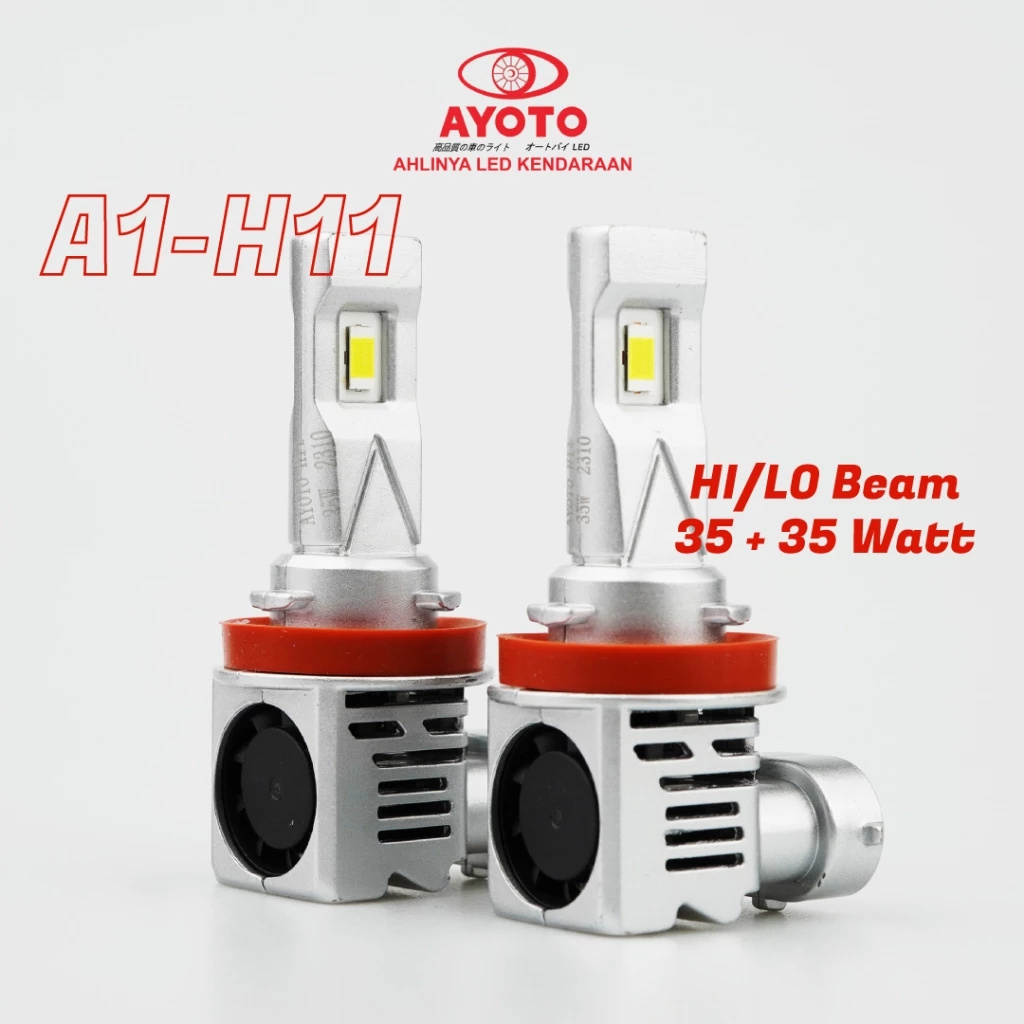 Jual Lampu Mobil LED AYOTO H11 6000k, 35W+35W, 10.000 lumens, PNP , 1 Pasang | Shopee Indonesia