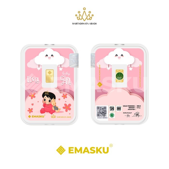 Jual EMASKU Hartadinata Moment Baby Born Princess 0.5 Gram | Shopee ...