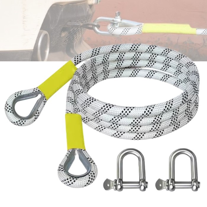 Jual Tali Derek Mobil 5M 8M 5 Ton Emergency Tow Rope Metal U Type ...