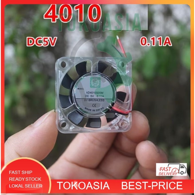 Jual Dc 5v Mini Cooling Fan 4010 - Trasparent Fan with Blue LED | Shopee Indonesia