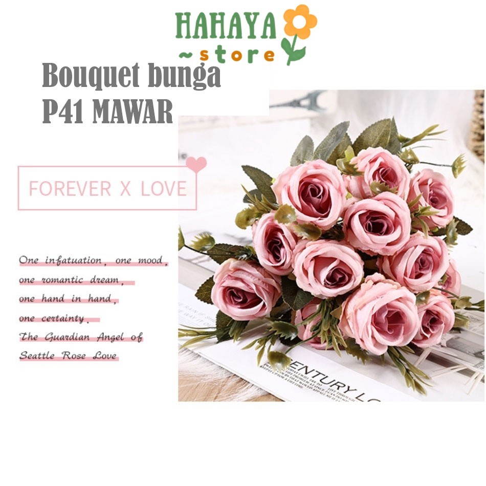 Jual HAHAYA - Bouquet bunga P41 MAWAR Artifisial Dekorasi | Shopee ...