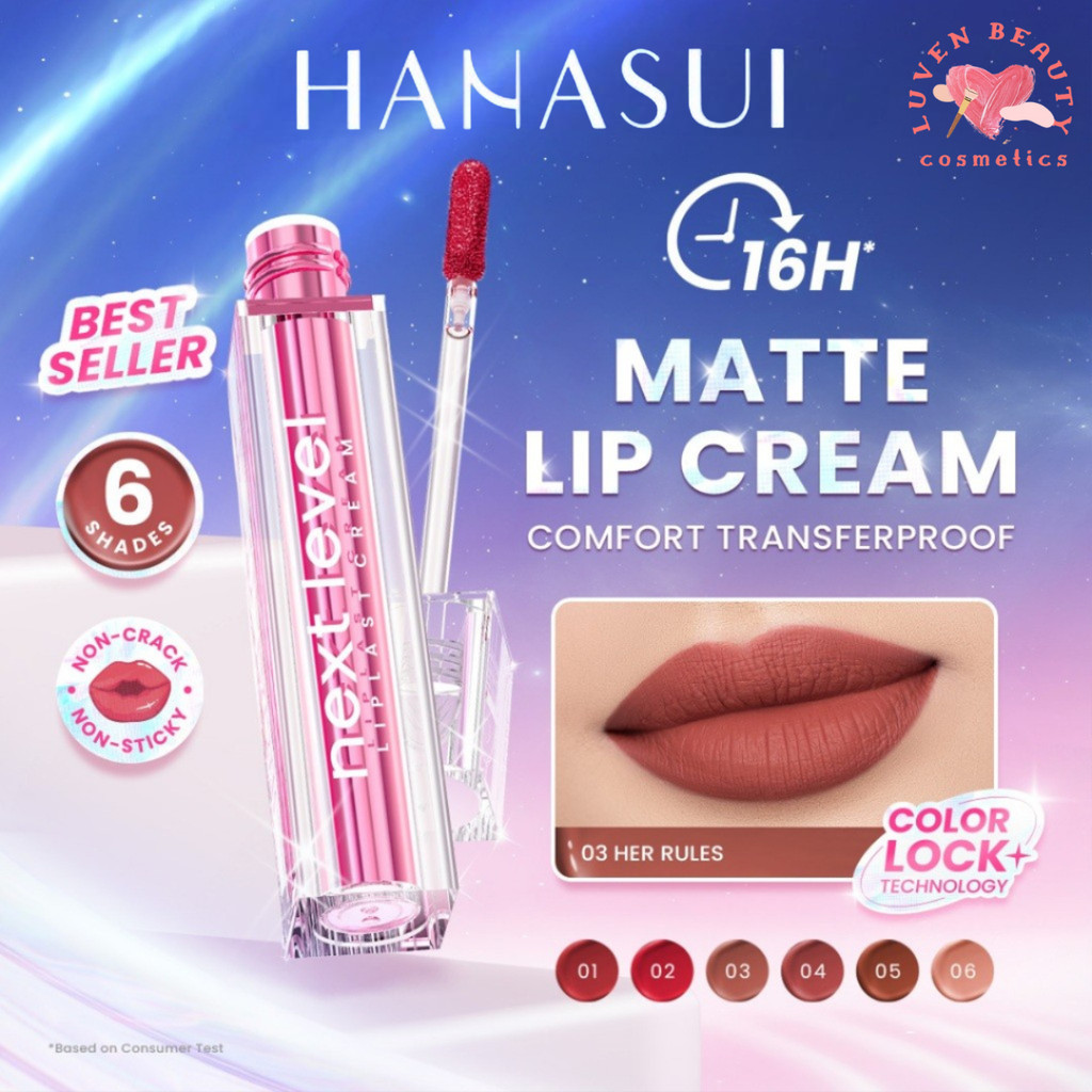 Jual HANASUI Next Level Liplast Cream | Tahan Lama Pigmented Matte ...