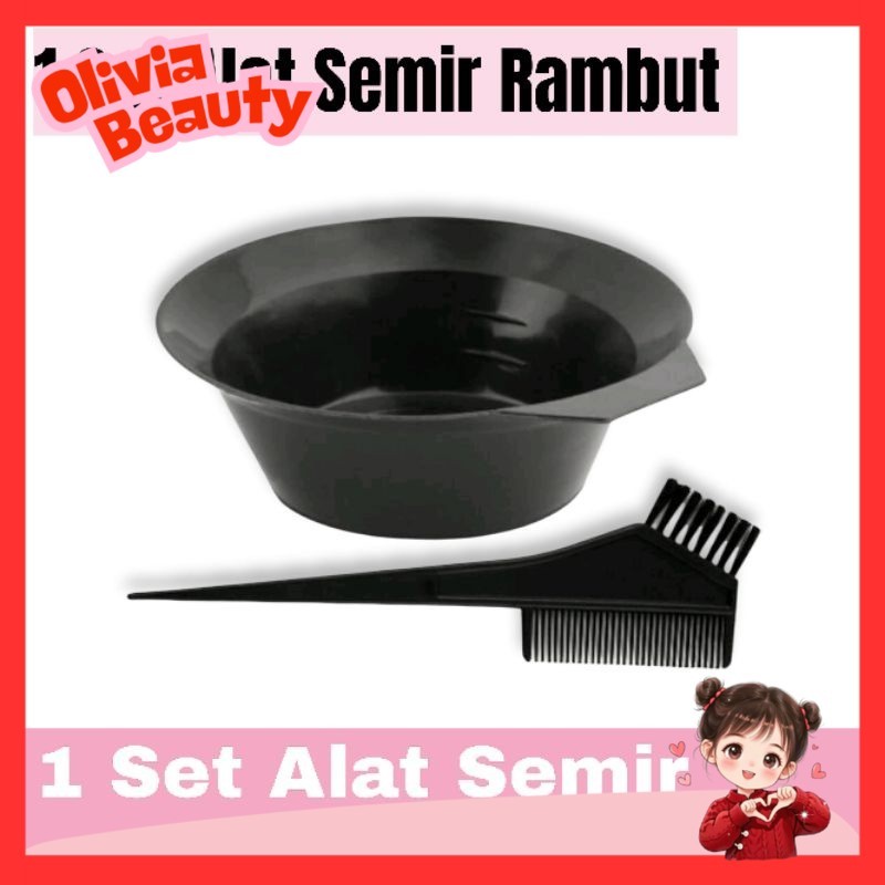 Jual Alat Semir Cat Rambut 1 Set 2in1 Mangkok Sisir Sikat Semir ...
