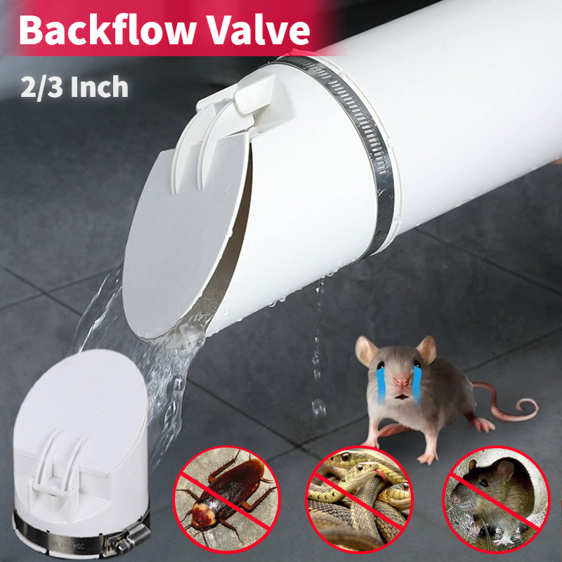 Jual Backflow Valve 2/3 Inch PVC / Anti Tikus Dengan Ferrule Stainless ...