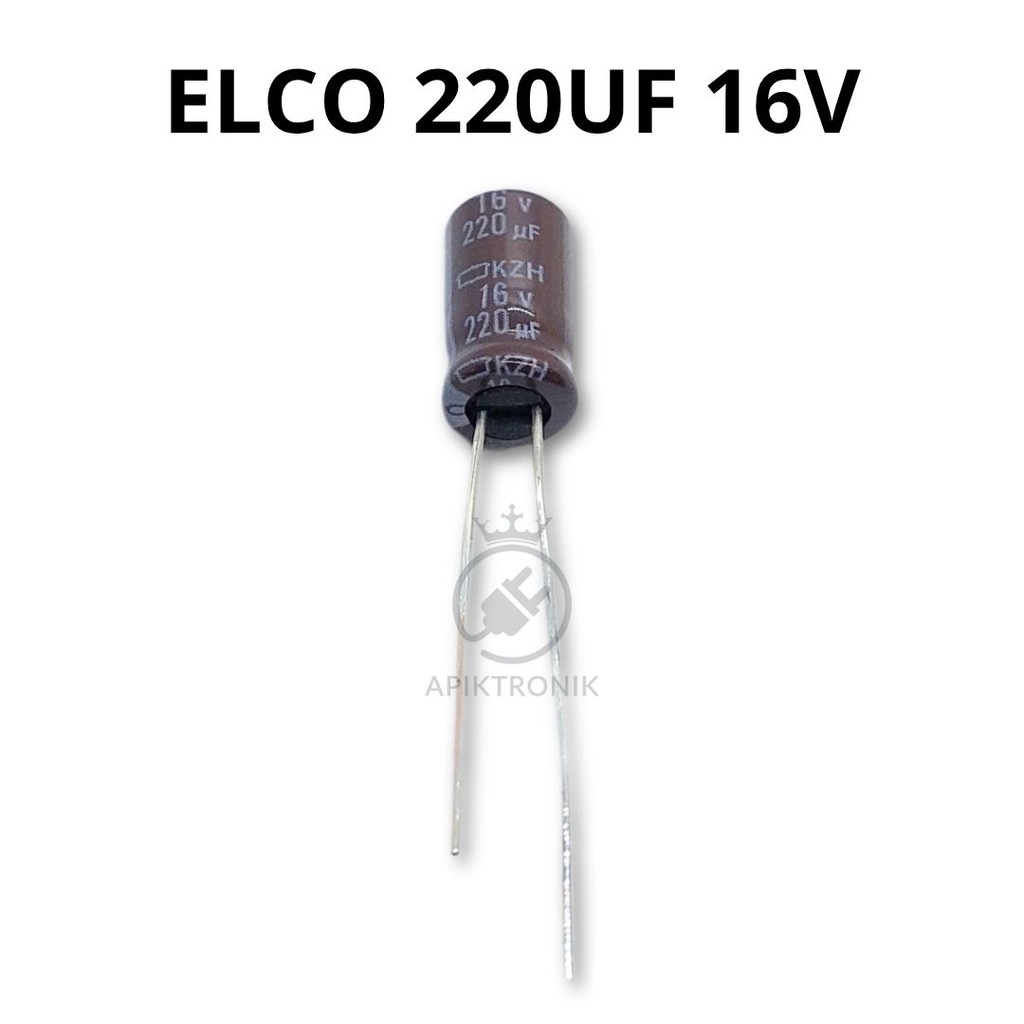 Jual Elco 220uF 16V Original - Capacitor Elektrolit 220μF/16V ...
