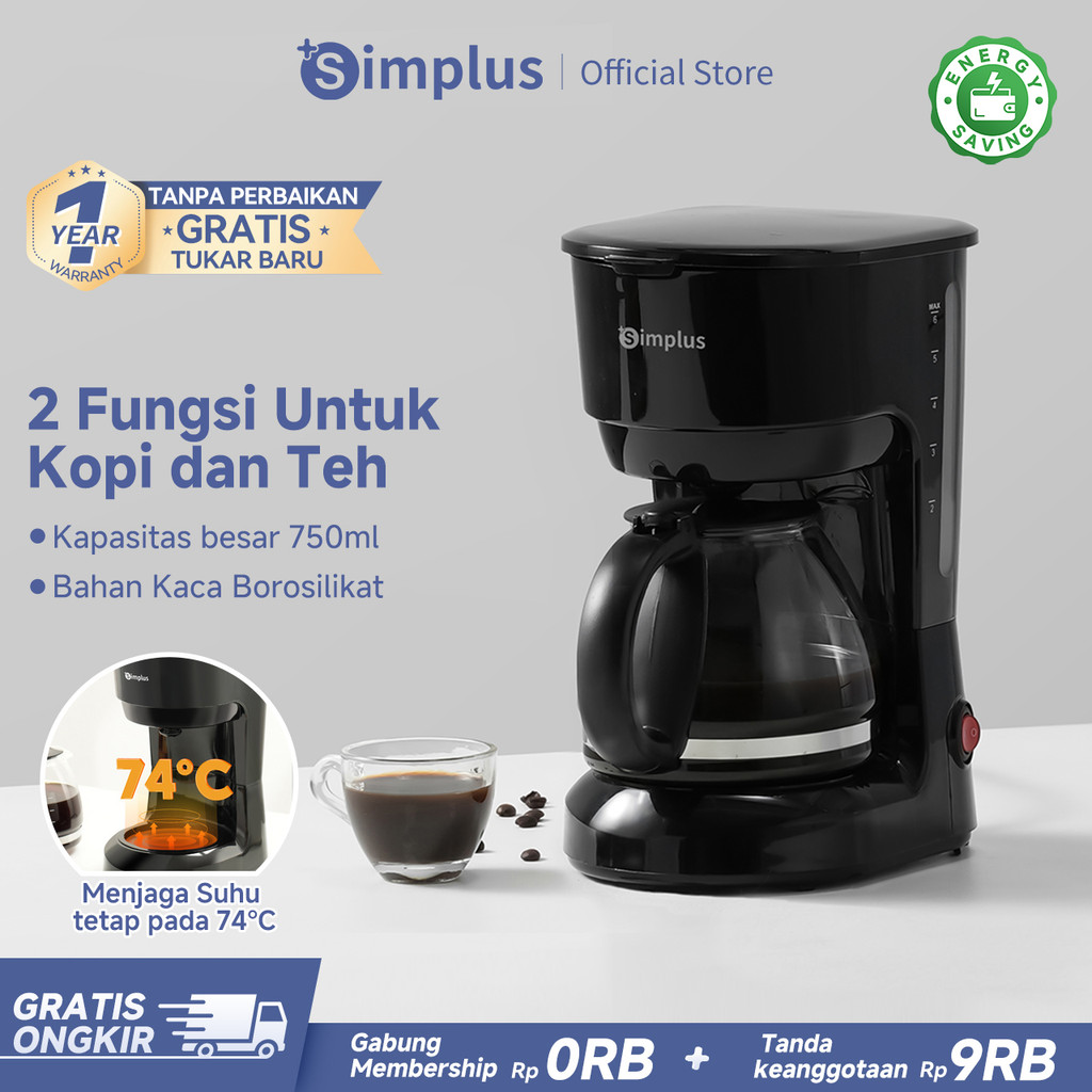 Jual Simplus Coffee Maker Mesin Kopi 750ml pembuat kopi espresso ...