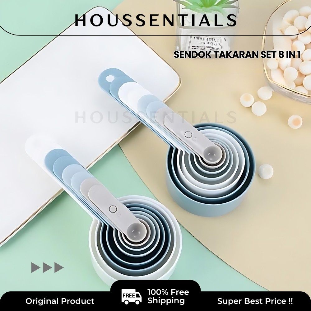 Jual Sendok Takaran / Measuring Spoon / Sendok Takar Kue Set 8 Pcs Food ...