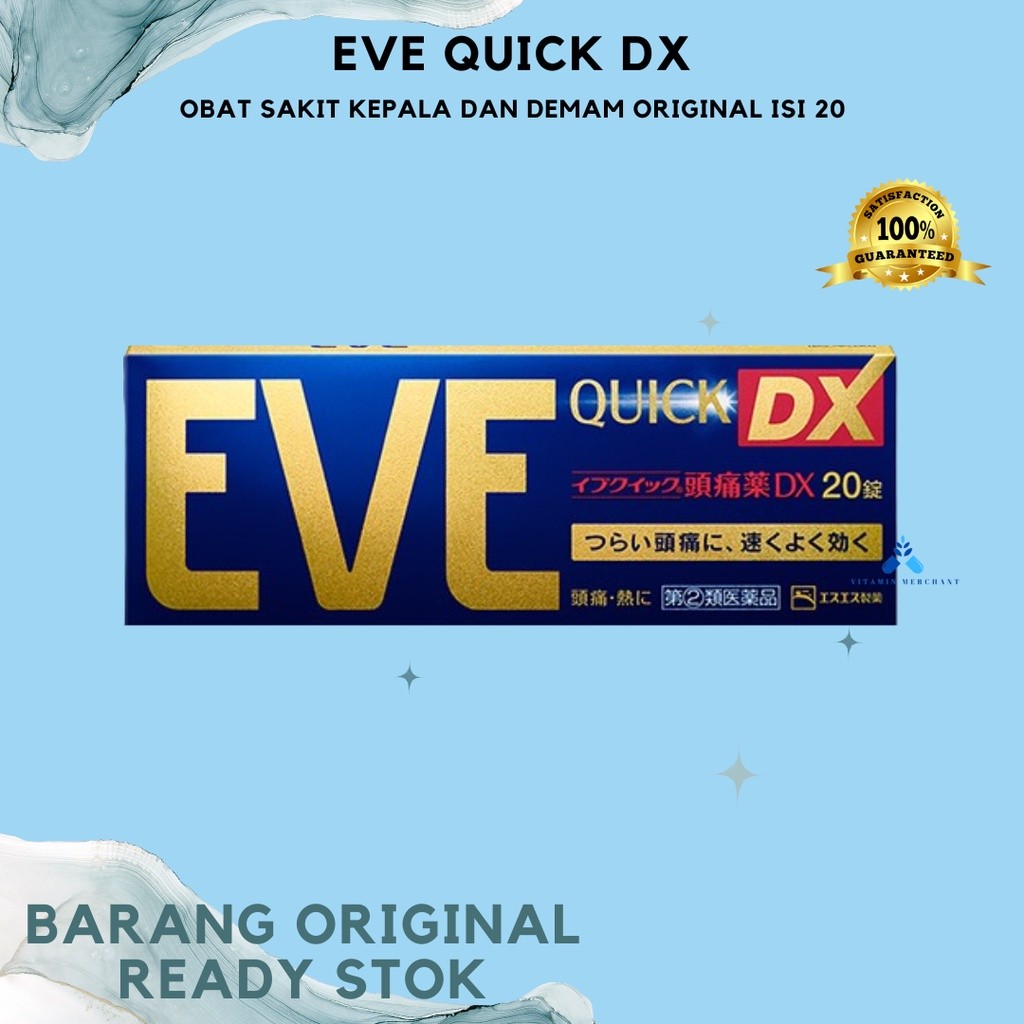 Jual Eve Quick (obat sakit kepala dan demam) DX Original isi 20 - w&w ...