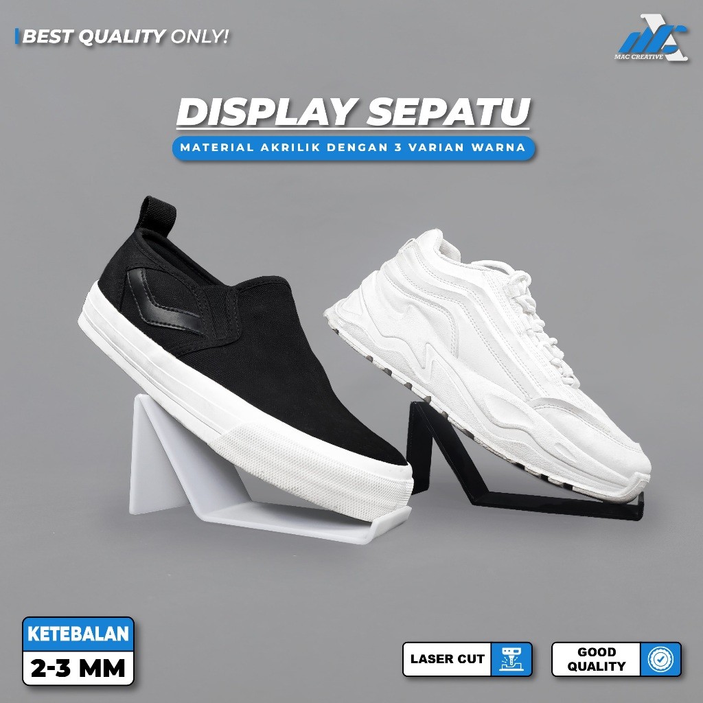 Jual STAND DUDUKAN DISPLAY SEPATU AKRILIK 2mm 3mm - STAND SEPATU ...