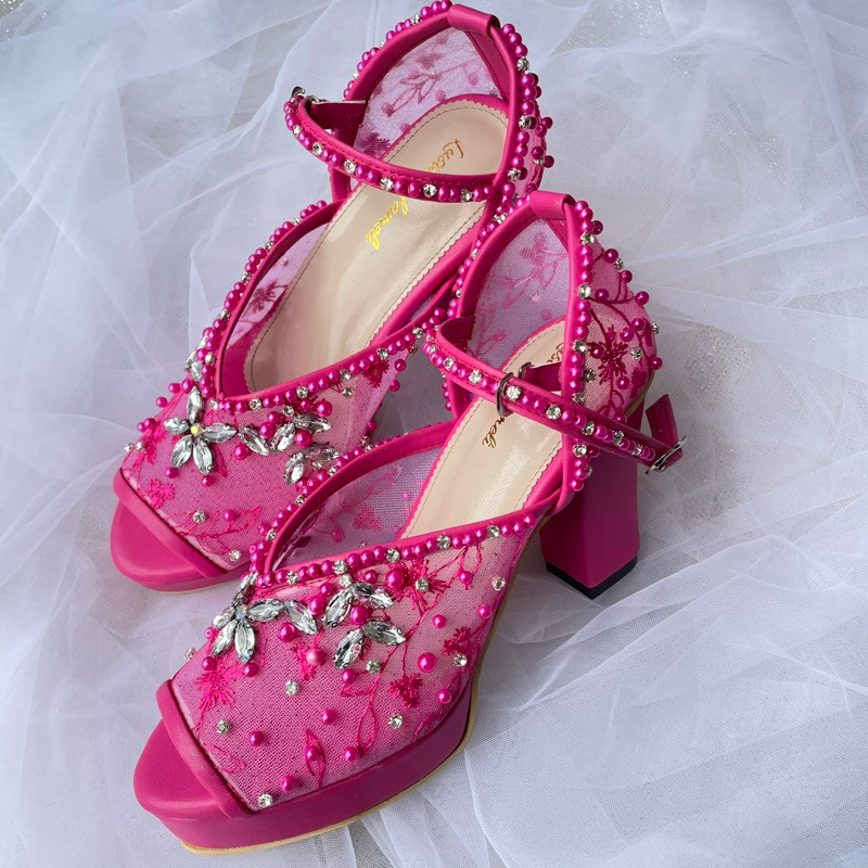 Jual I sepatu payet pengantin sepatu pesta wisuda dan lamaran hak ...