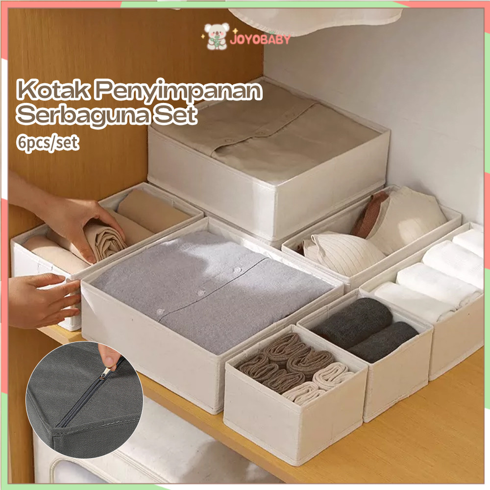 Jual Joyobaby 6Pcs/Set Storage Box Baju Kotak Penyimpanan Yang Dapat ...