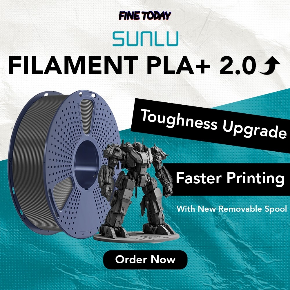 Jual SUNLU 3D PRINTER FILAMENT PLA+ 2.0 Upgraded toughness & fast ...