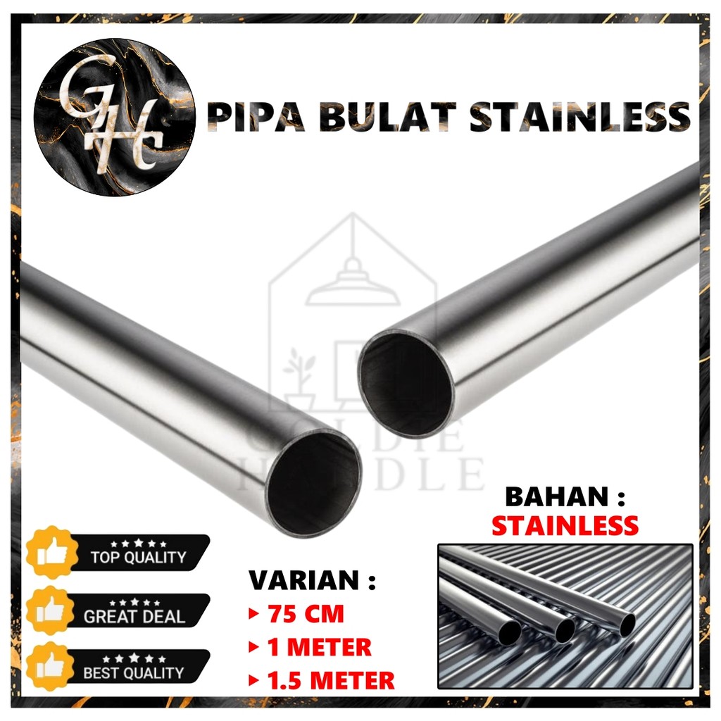 Jual Pipa Bulat Stainless Steel Diameter 1 Inchi 25MM Round Bar SS ...