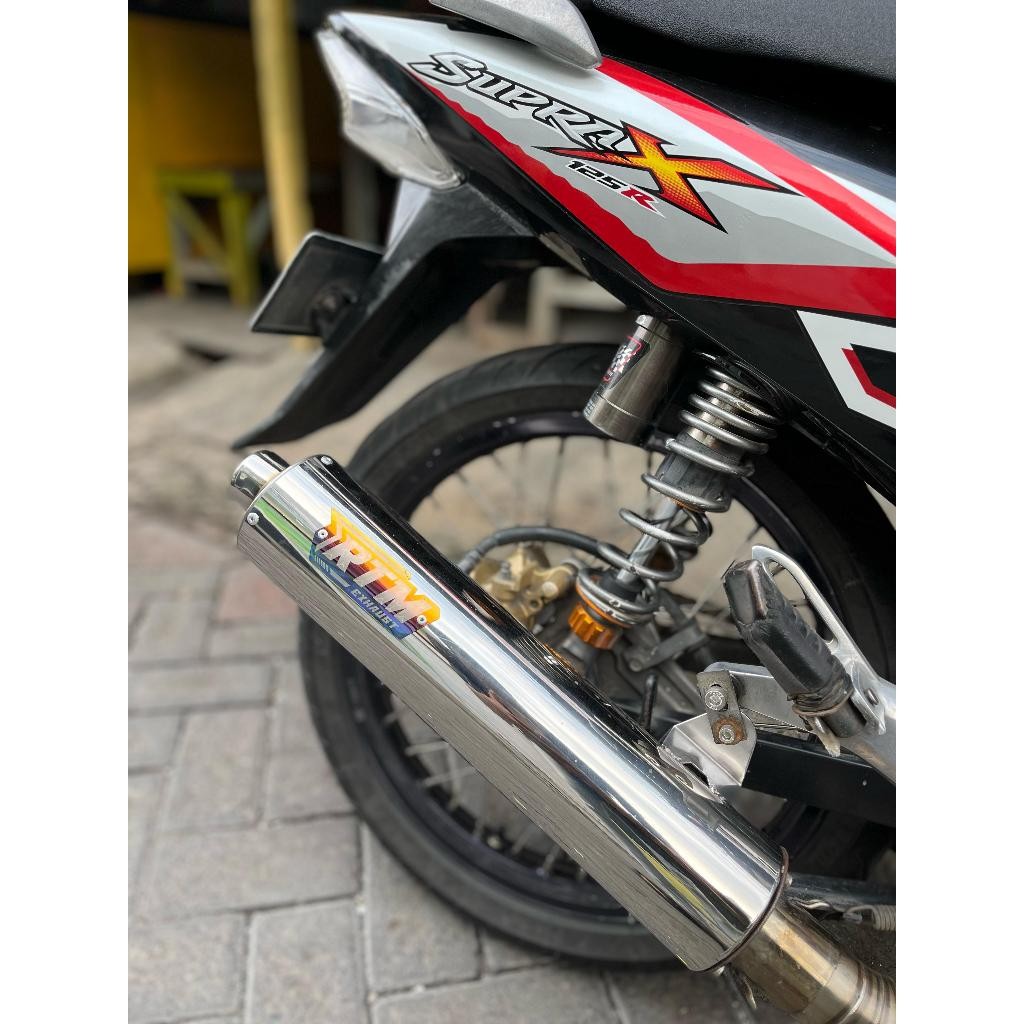Jual Knalpot supra x125 standar racing RTM silencer only PNP leher ...