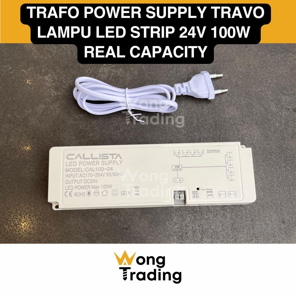 Jual Trafo Travo Lampu LED 24V 24 Volt 100W Power Supply CALLISTA ...