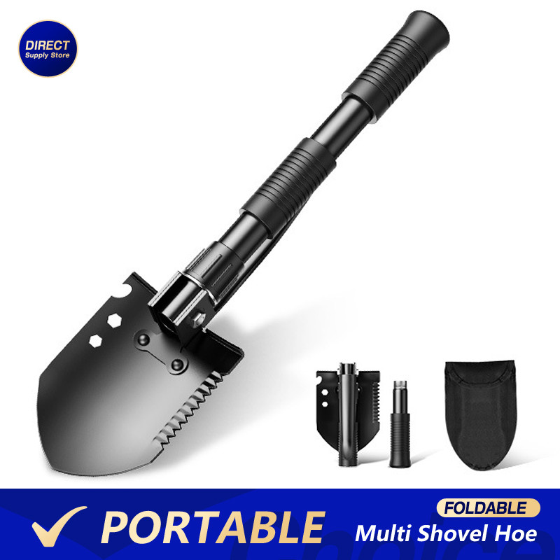 Jual Multifunctional Garden Shovel Hoe Outdoor Folding Camping Spade ...