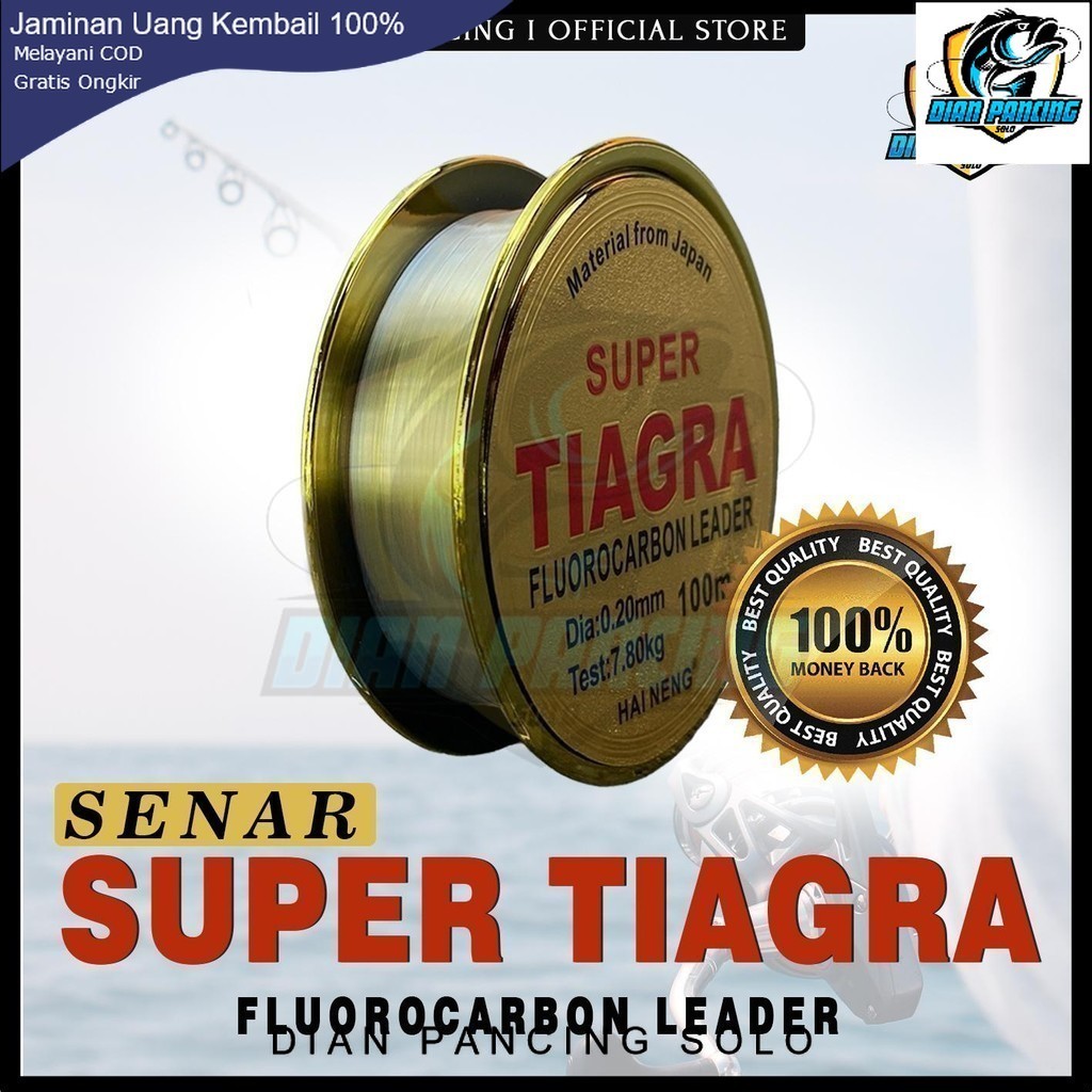 Jual Senar Super Tiagra 100m Fluorocarbon leader Best Quality | Shopee Indonesia