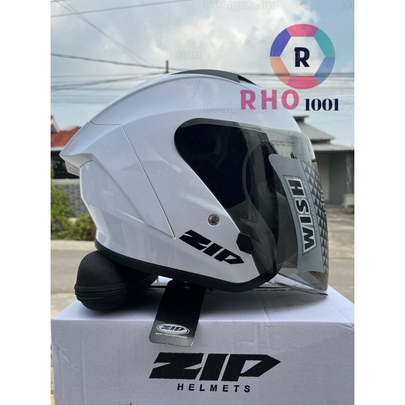 Jual DE63G HELM HALF FACE ZIP RR 15 Single kaca visor motor cycle ...