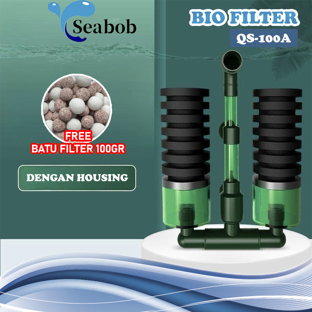 Jual SEABOB bio filter bio sponge filter dgn housing QS-100A Filter ...