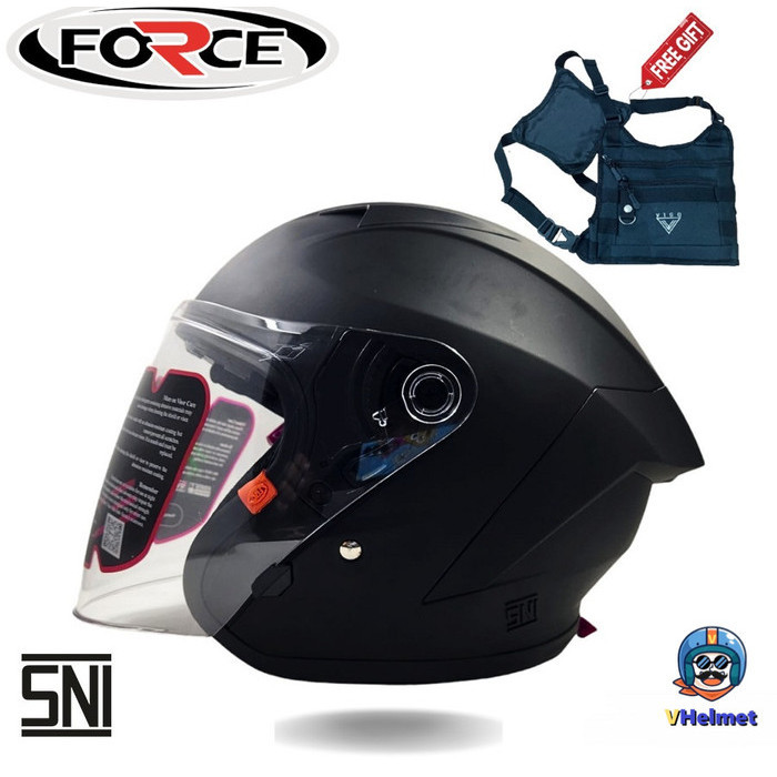 Jual Helm Motor Half Face X1 Series Medium Italian Product FORCE ...