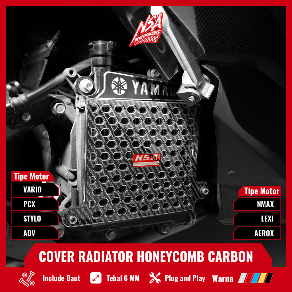 Jual COVER RADIATOR VARIO 125 150 PCX 160 HONEY COMB SERIES TUTUP ...