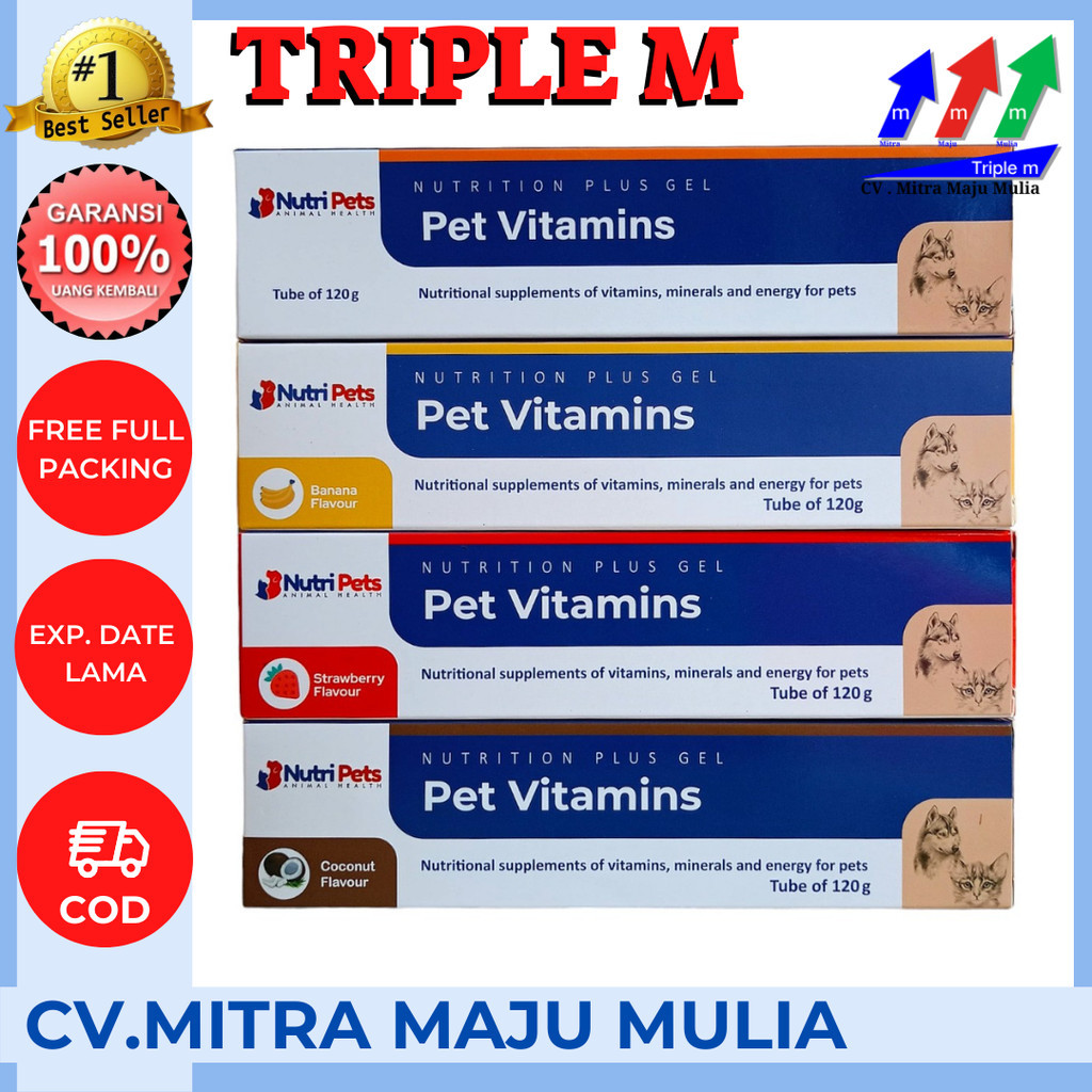Jual NUTRIPET NUTRI PETS 120 gr Nutrition Plus Gel Vitamin Hewan ...