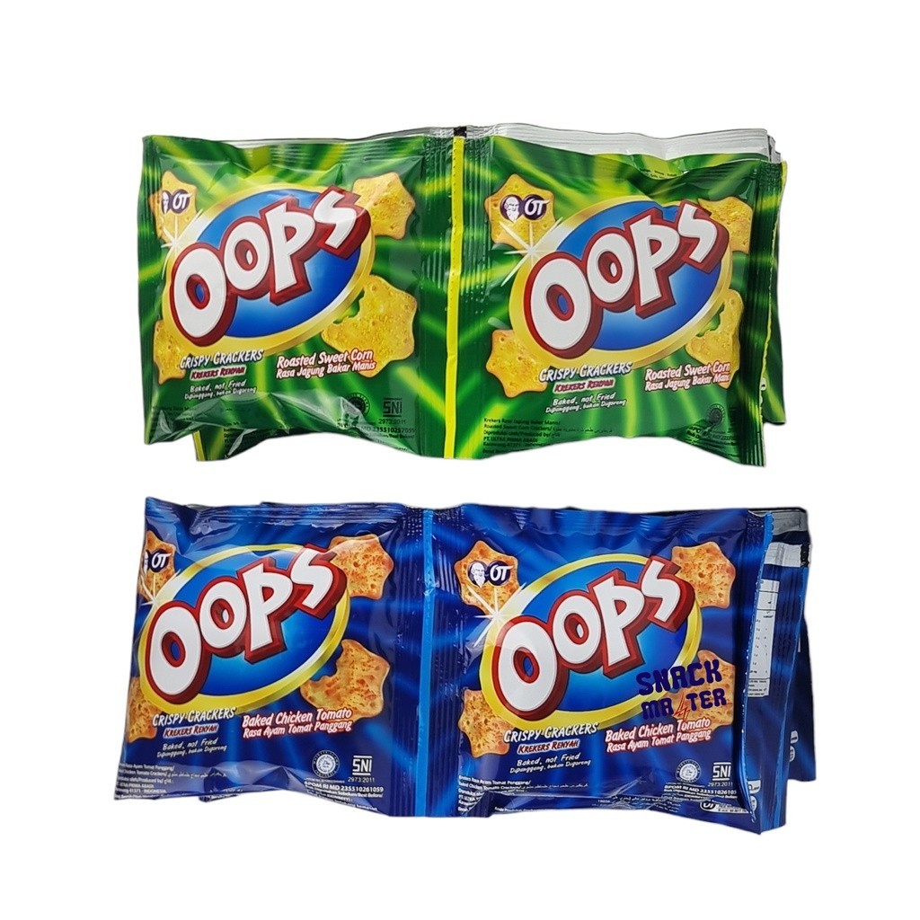 Jual OOPS Crispy Crackers RENCENG - Netto 10 bks x 10gr | Shopee Indonesia