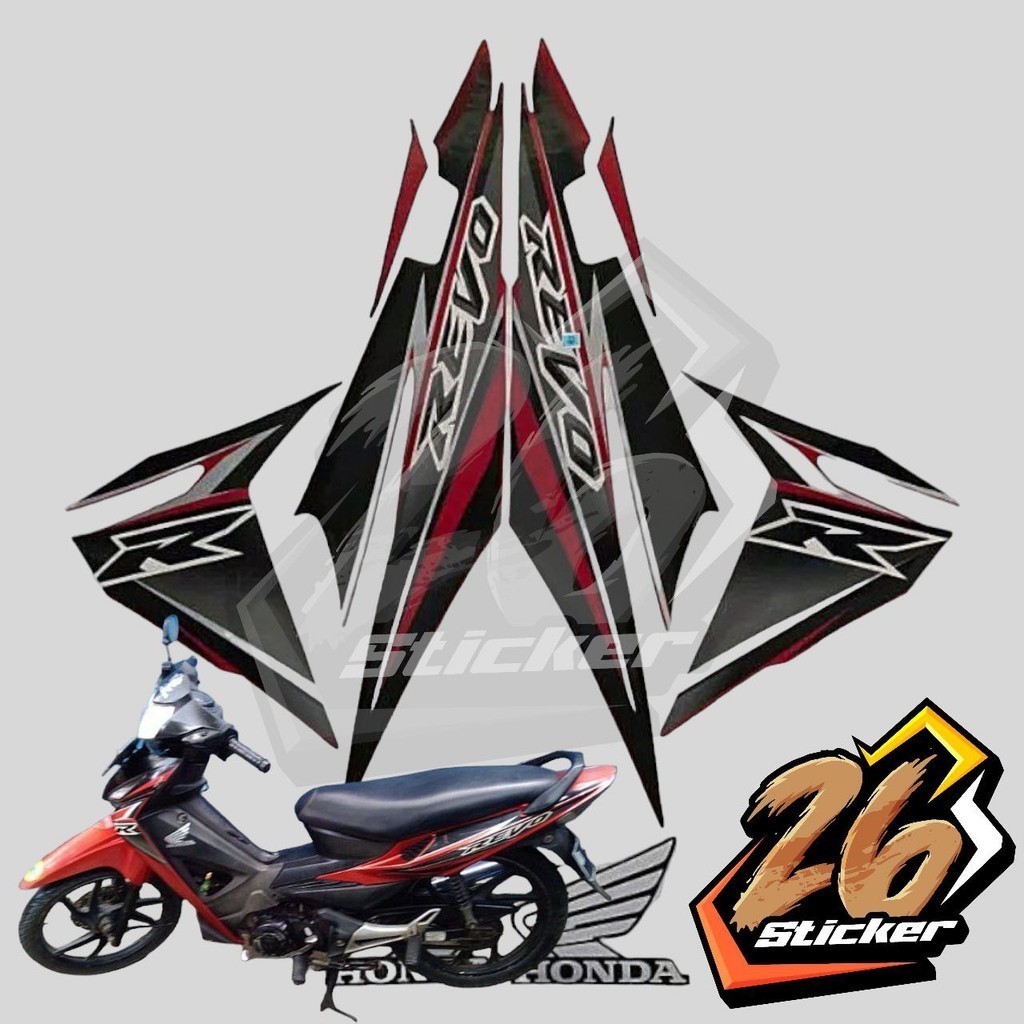 Jual STICKER STIKER POLET LIS STRIPING MOTOR FULL BODY HONDA REVO R ...