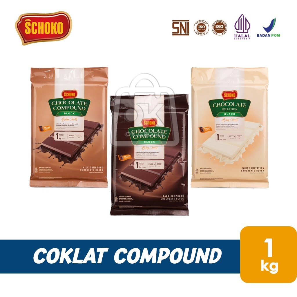 Jual Cokelat Batang Coklat Compound SCHOKO Premium Chocolate Block For ...