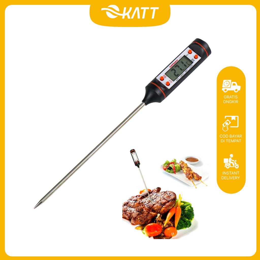 Jual KATT Thermometer Termometer Makanan Digital Dapur Pengukur Suhu ...