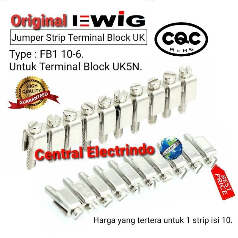 Jual Jumper Terminal Block UK2.5N & UK5N EWIG Type FB1 10-6. | Shopee ...