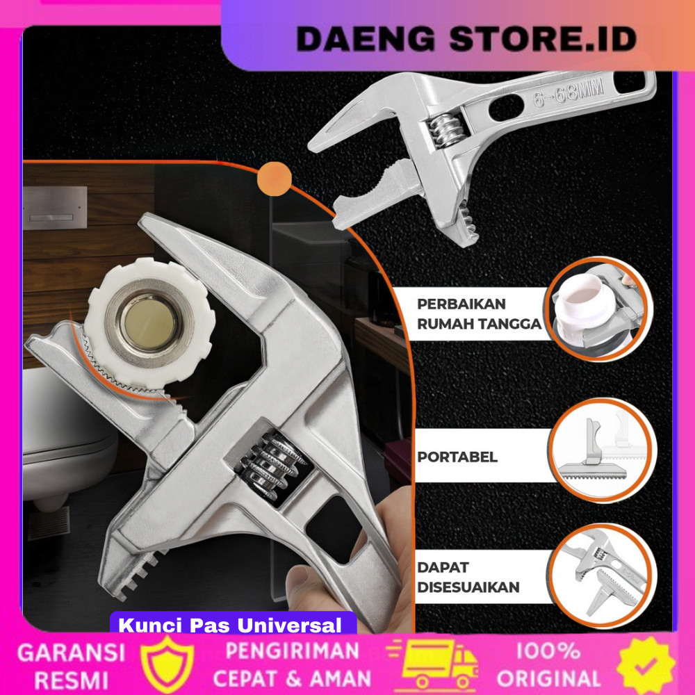 Jual Kunci Inggris Pipa Pas Universal Serbaguna Adjustable Wrench 6 ...
