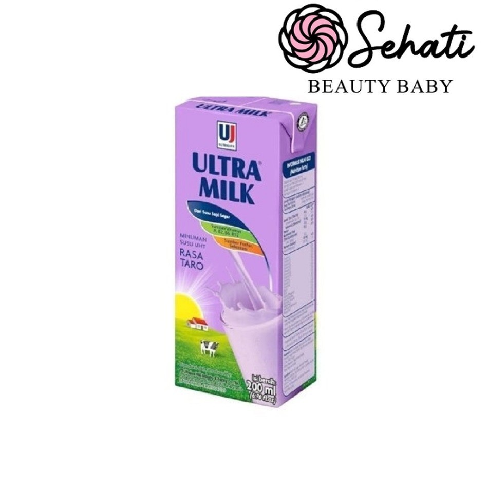 Jual ULTRA MILK SUSU UHT RASA TARO 200ml | Shopee Indonesia