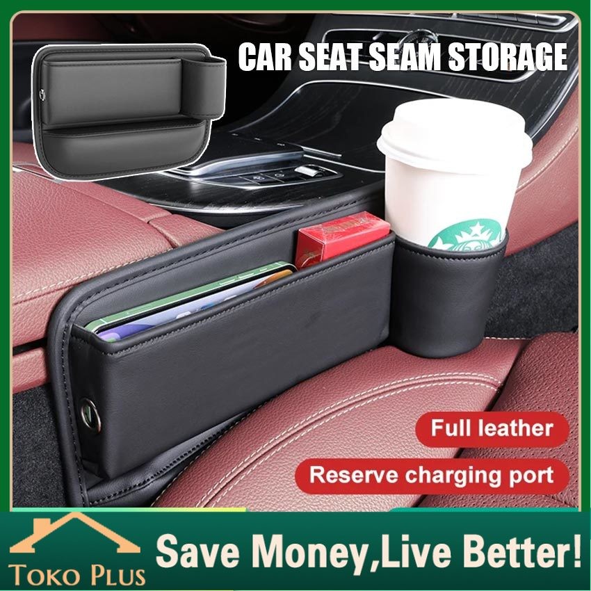 Jual Rak Kursi Mobil Organizer Kulit Front Seat Car Gap Filler ...