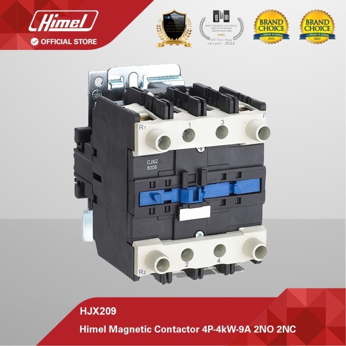Jual Himel Magnetic Contactor 4P-4kW-9A (2NO 2NC) HJX209 | Shopee Indonesia
