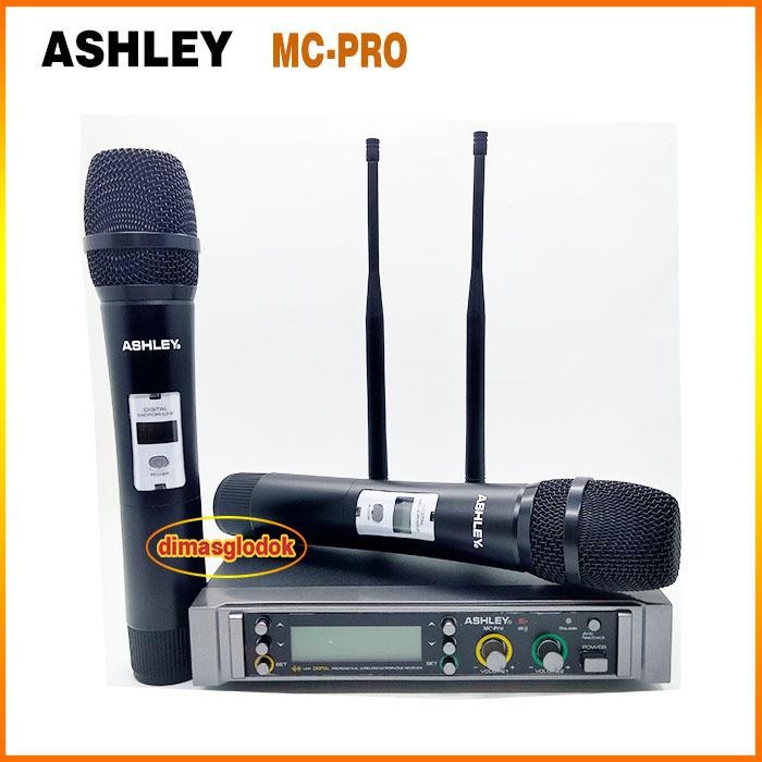 Jual Mic Wireless ASHLEY MC-PRO Mik Tanpa Kabel Professional Wireless ...
