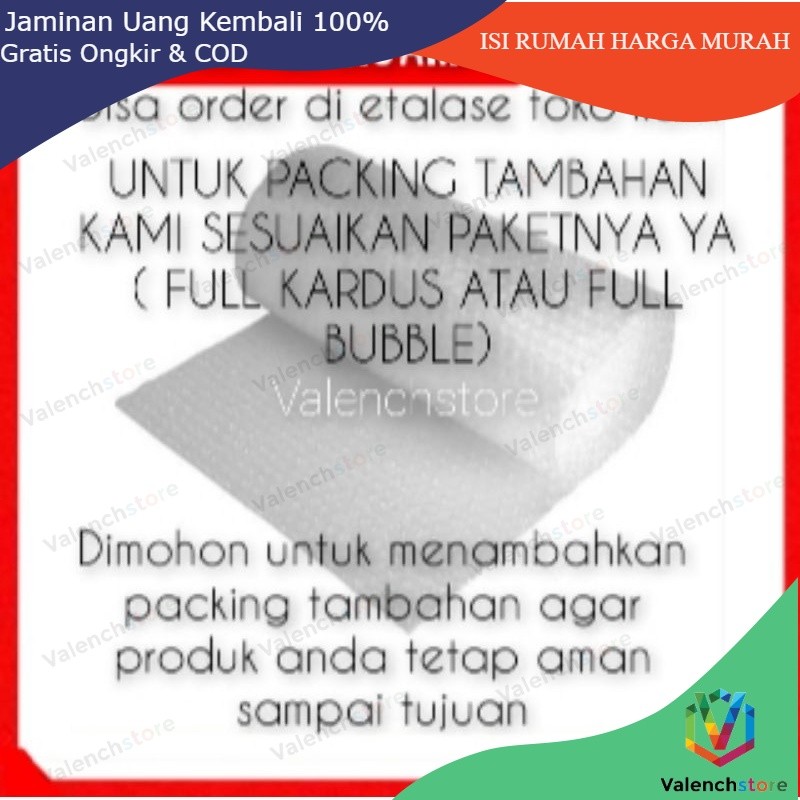 Jual tambahan packing aman full bubble atau full kardus | Shopee Indonesia