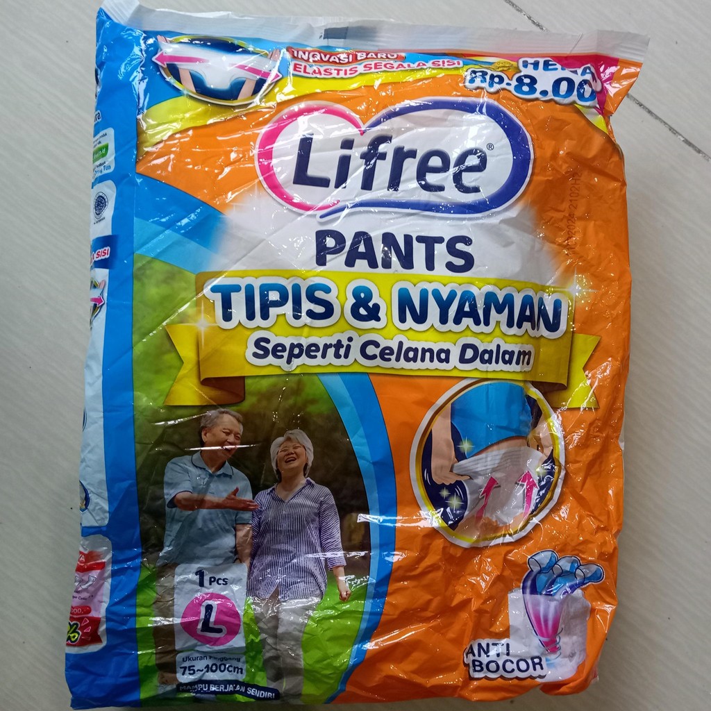 Jual LIFREE PANTS PAMPERS L (75-100 CM) | Shopee Indonesia