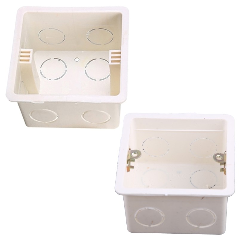 Jual 80x80 PVC Junction Box Wall Mount Cassette For Switch Socket Base ...