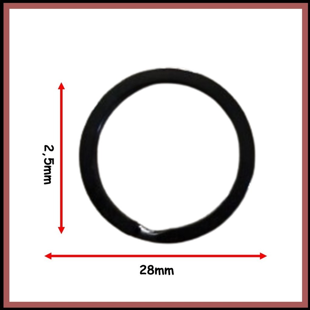 Jual Ring O bulat HITAM High Quality souvenir kunci gepeng bahan ...