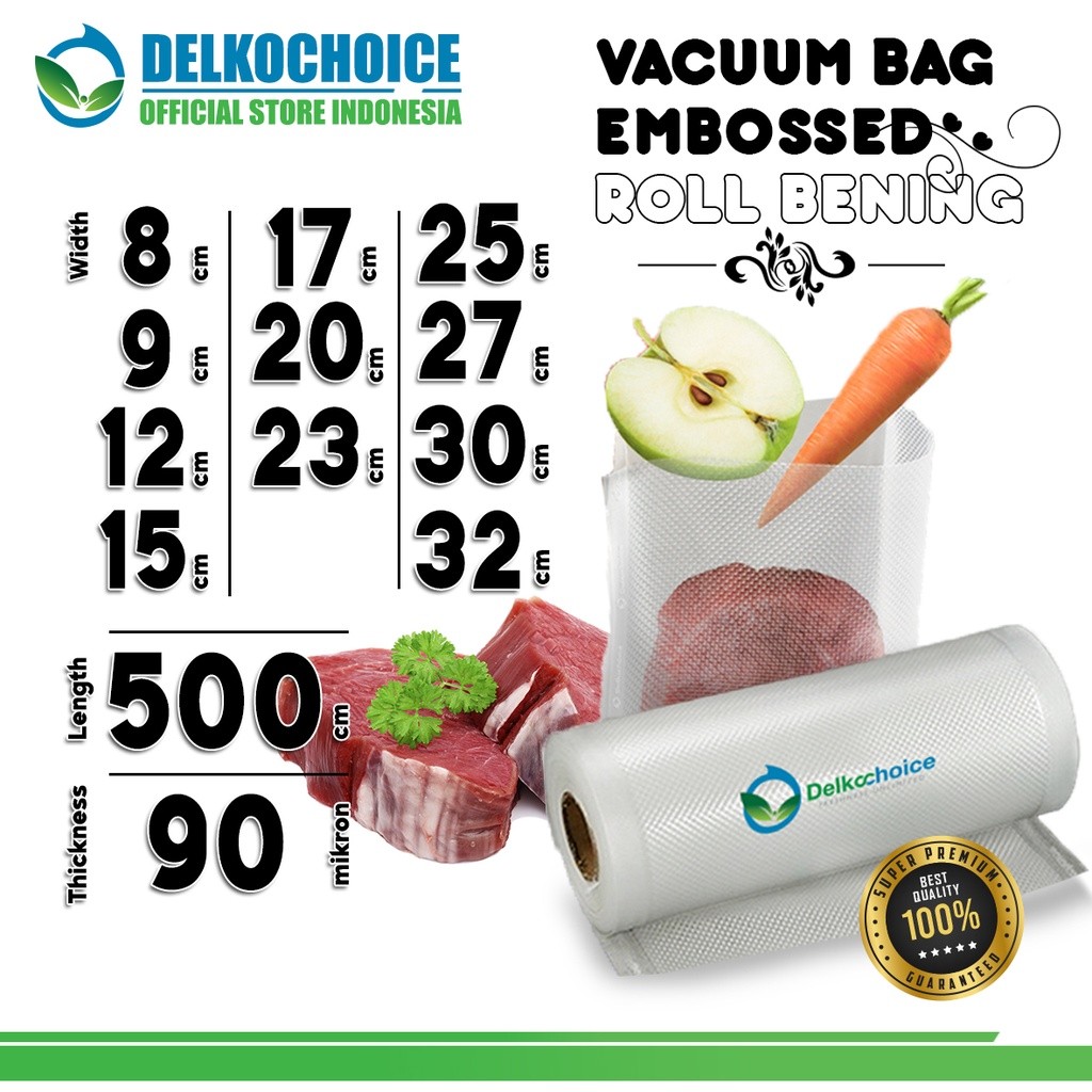 Jual Plastik Vacuum EMBOSS ROLL 8cm 12cm 15cm 17cm 20cm 23cm 25cm 27cm ...