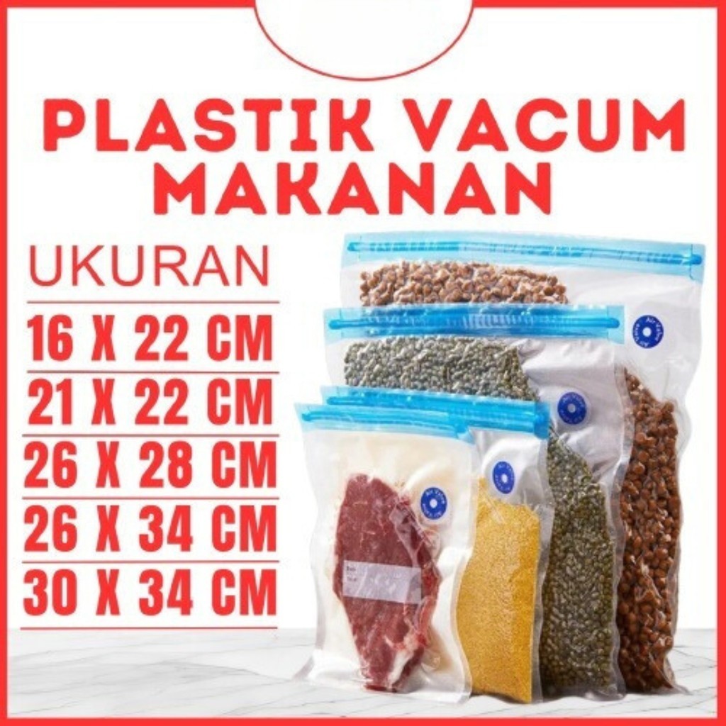 Jual Plastik Vacuum Plastic Bag Zip Lock Kantong Vakum Makanan Food ...
