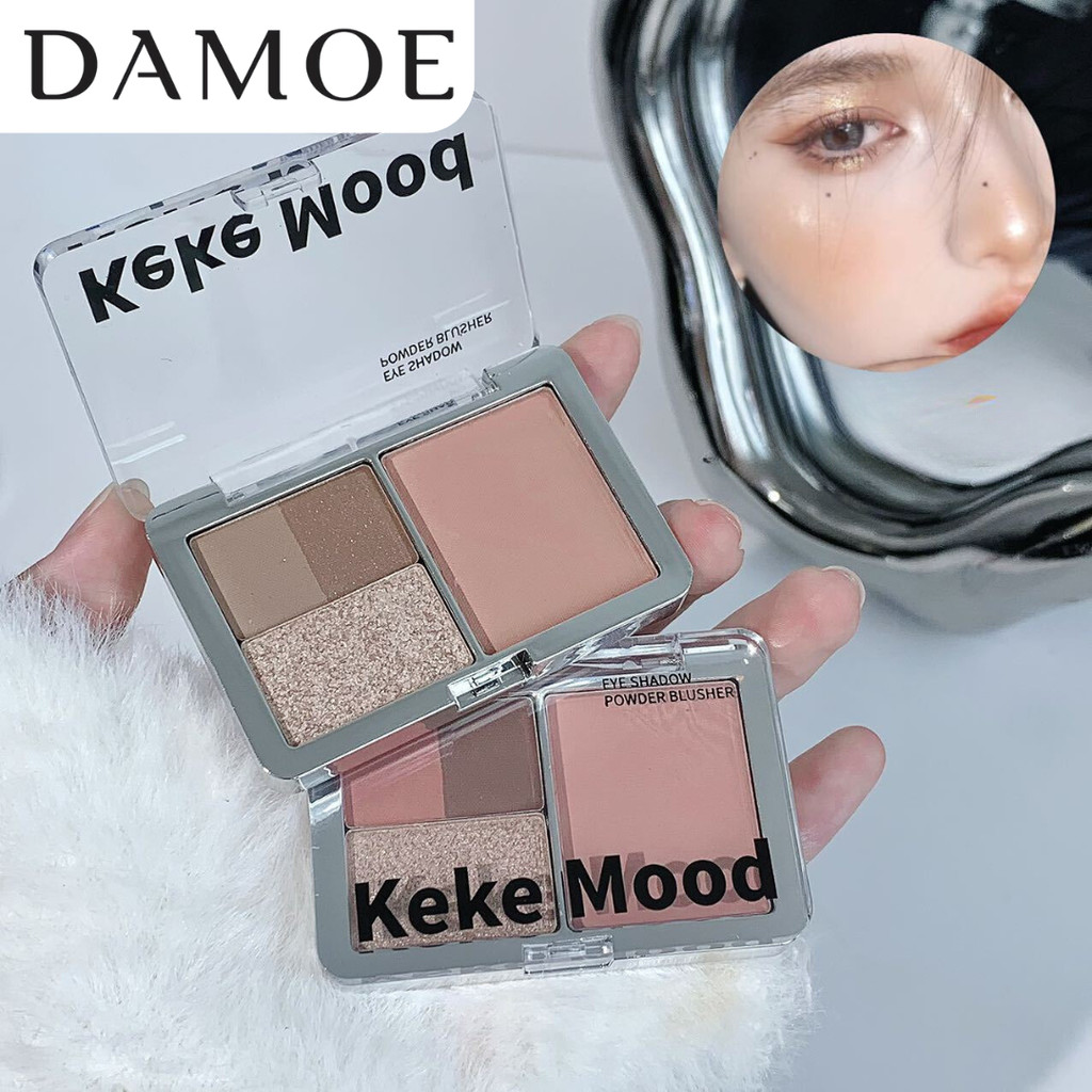 Jual KEKEMOOD Mini Four Color Eyeshadow And Powder Blusher Palette ...