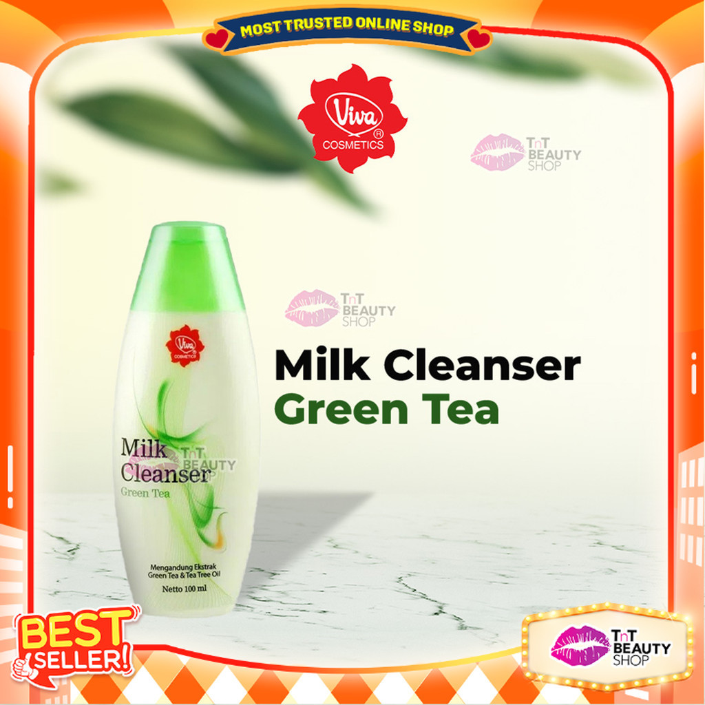 Jual Viva Milk Cleanser Green Tea 100 ml | TnT Beauty Shop | Shopee ...