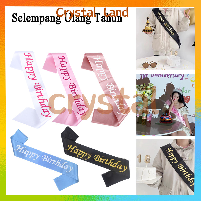 Jual Selempang Happy Birthday Sash / Selendang Ulang Tahun | Shopee ...