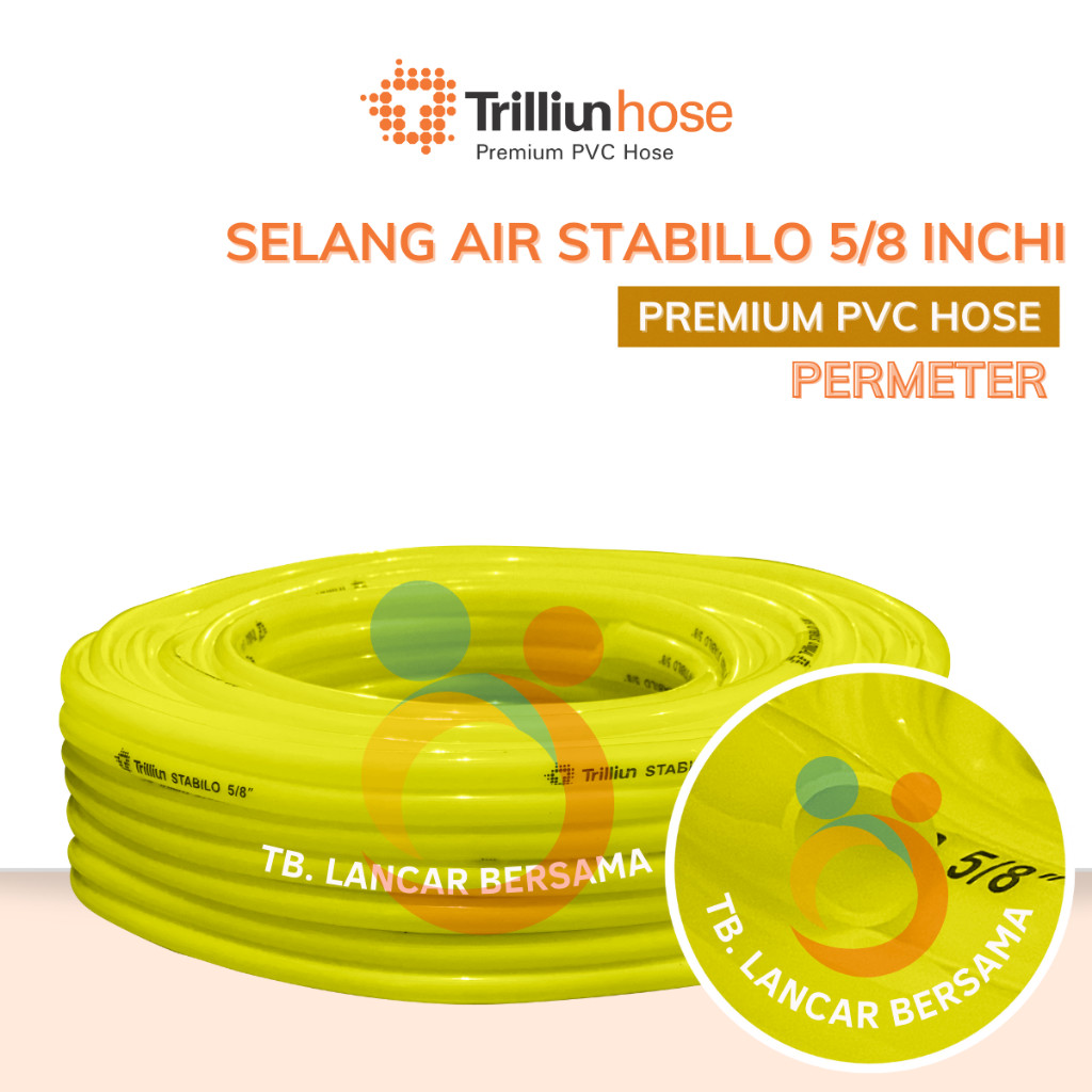 Jual GT65R SELANG AIR STABILLO TRILLIUN UK 5/8 INCH LENTUR & ELASTIS PER ROLL - 50 METER ...