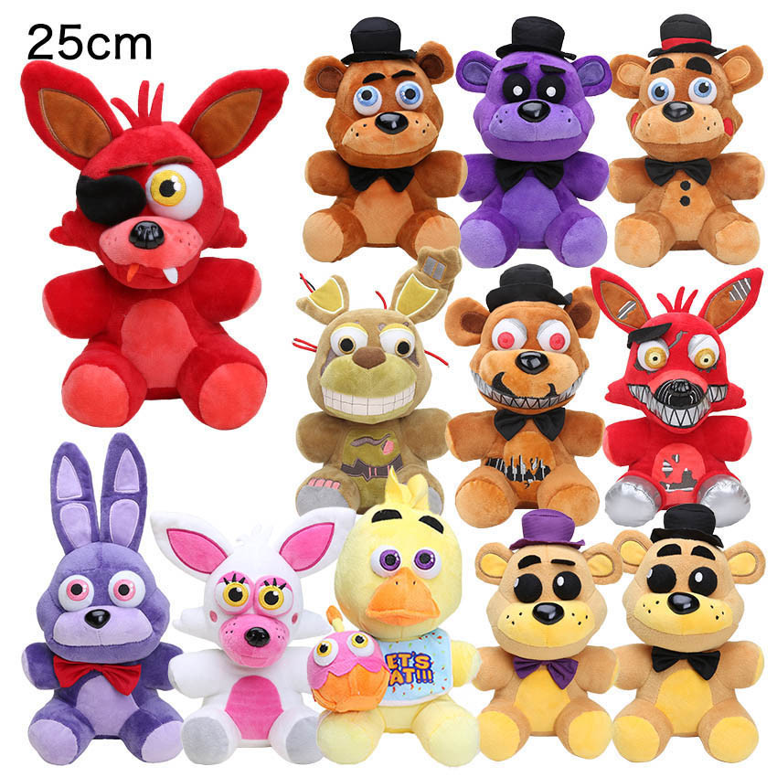 Jual 25cm fnaf plush toy plush Golden Freddy Fazbear Mangle bonnie foxy ...